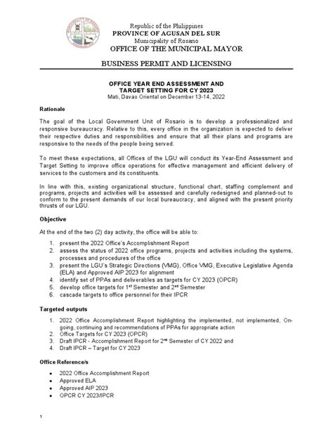 Activity Design Template 2022 Year End Assessment Pdf Business