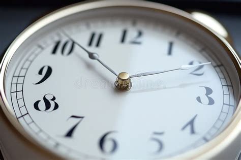 Close Up Of Elegant Analog Clock Showing The Time Precise Timekeeping
