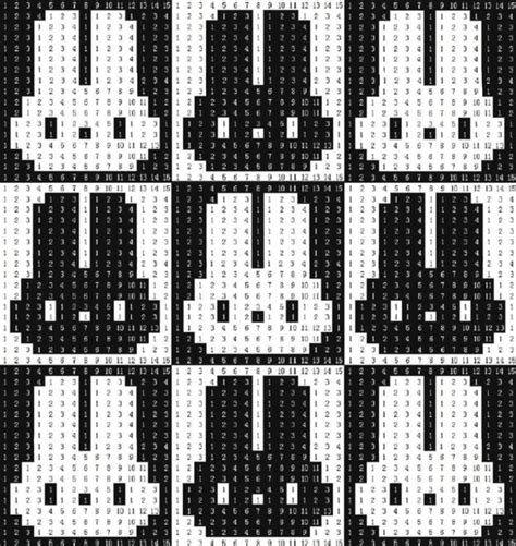 Crochet Miffy Grid Pixel Art Raster Pattern Miffy Pixel Art Grid