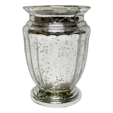 Silver Mercury Glass Containers Silver Mercury Glass Hurricane Shape