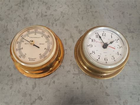 Barometer Clock 2 Brass Catawiki