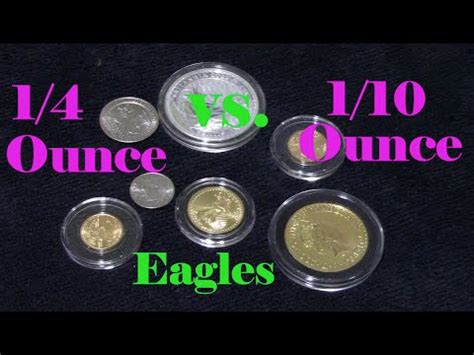 110th Ounce Gold Eagle Compared To A 14 Ounce Gold Eagle Compare