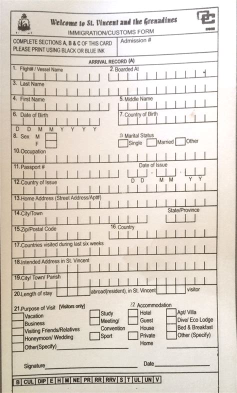 Trinidad Customs Declaration Form Custom Declaration Form Malaysia