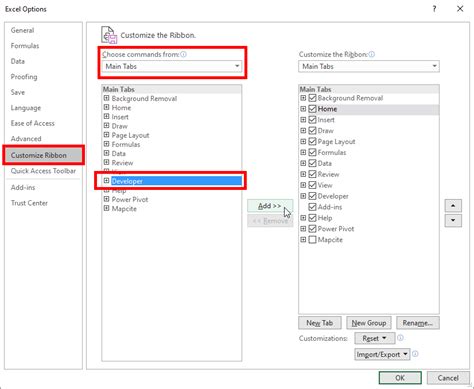 Where Is The Developer Tab In Excel With Pictures