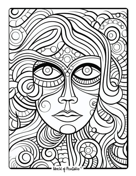 Abstract Coloring Pages World Of Printables Abstract Coloring Pages