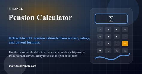 Pension Calculator Estimate Your Future Retirement Pension
