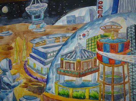 과학상상화 그리기 미래주택 미래도시 스케치 밑그림 네이버 블로그