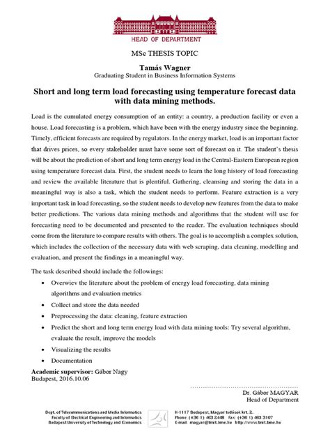 Wagner 2016 Short And Long Term Load Forecasting Using Temperature