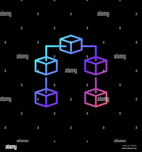 Blockchain Outline Vector Concept Colored Icon Block Chain Technology