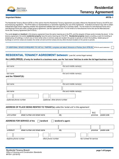 Residential Tenancy Branch Forms Fill Out And Sign Online Dochub