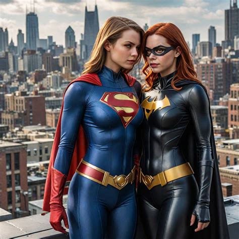 Kara Danvers Supergirl And Barbara Gordon Batgirl By Aria360 On Deviantart