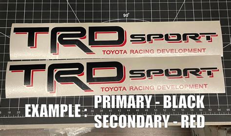 2x Trd Sport Dual Color Decals For Tacoma Tundra Bedside Vinyl Decal