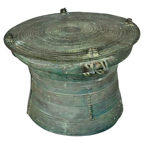Burmese Bronze Rain Drum Cast Bronze Coffee Drink Table Intricate Relief Detail For Sale At 1stdibs