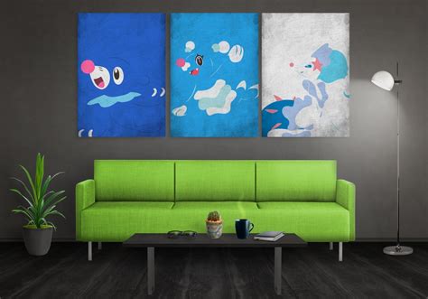Popplio Evolution Poster Set Wall Art Print Etsy