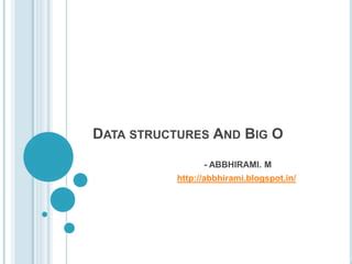 Data Structures And Big O Notation PPTX Programming Languages Computing