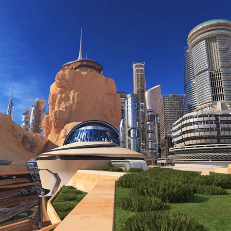3d Future City Desert Model Turbosquid 2269848