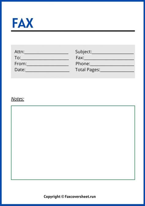 Printable Fax Cover Sheet Page Free Fax Cover Sheet Printable