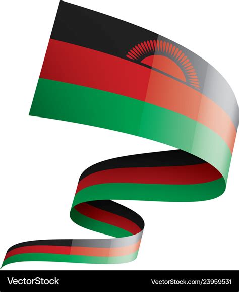 Malawi Flag On A White Royalty Free Vector Image