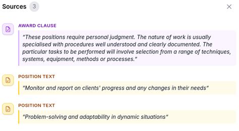Modern Award Classification Award Matcher