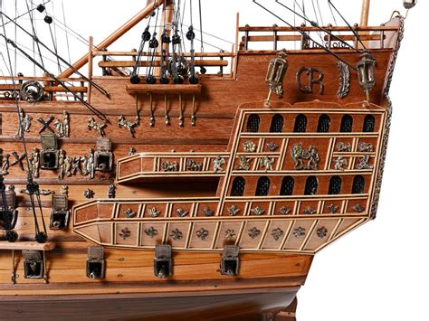 Hms Sovereign Of The Seas No Sails 1637 Tall Ship Wood Model 35 Semi