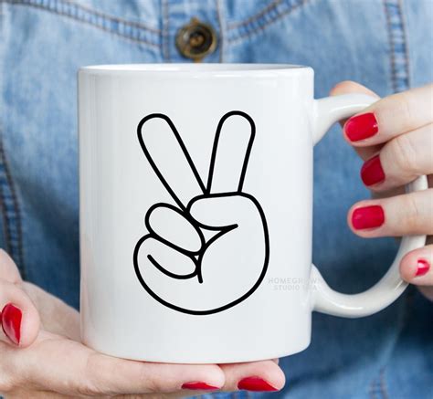 Hand Peace Sign Svg Peace Hand Svg Peace Fingers Clipart Commercial Use Svg Dxf Eps Png