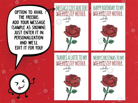 Step Mom Mothers Day Card Printable Funny Step Mom Card Step Mom