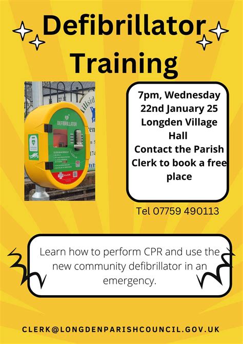 Defibrillator Training Longden Parish Council