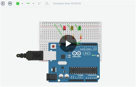 arduino tinkercad trafficlight simulation engineering venkata