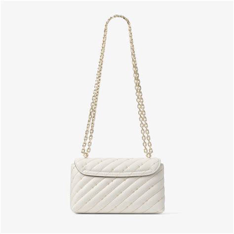 Avenue Curve Crossbody Small Latte Quilted Nappa Leather Crossbody