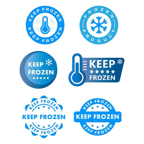 Premium Vector Vector Keep Frozen Labels Collection Stickers For