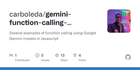 Github Carboleda Gemini Function Calling Examples Several Examples