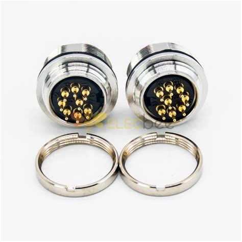 M16 Connectors Female Front Mount Panel Receptacles 8 Pin A Coded