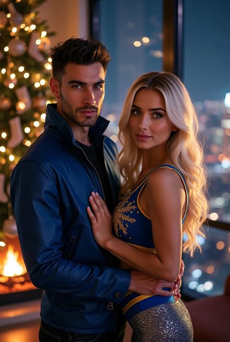 A Realistic Depiction Of A Young College Couple Standing In An Opulent