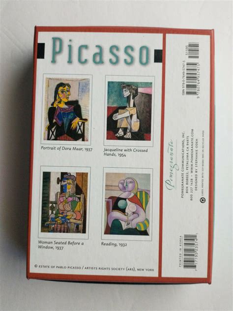 Pablo Picasso Note Greeting Cards Box Of 18 4 Designs Unused By