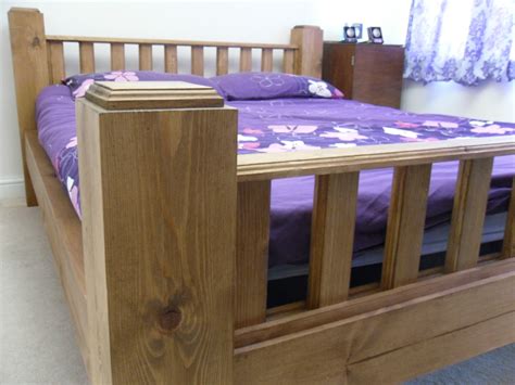 Chunky Slatted Bed Frame Handcrafted Oak Finish