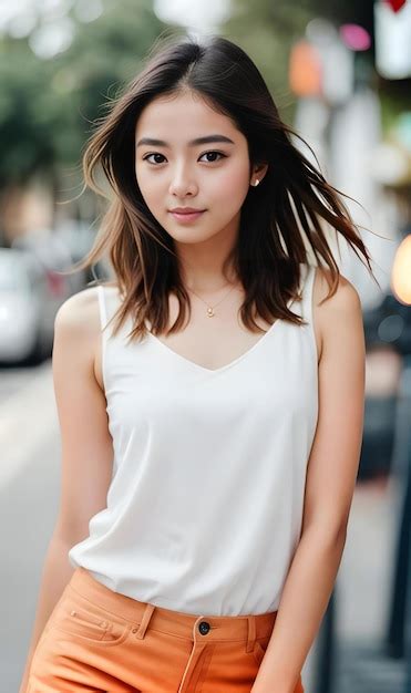 Premium Ai Image A Girl With A Hat On Her Head