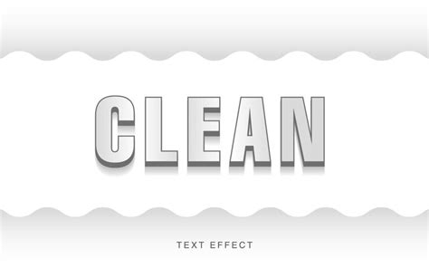 Premium Vector Clean 3d Text Effect Design