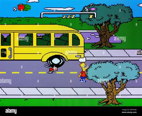 The Simpsons Barts Nightmare Snes Super Nintendo Editorial Use