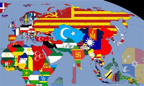 World Flag Map Png