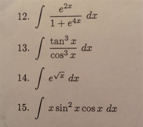 solved show me the steps to solve these integrals integral