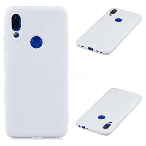 Candy Soft Silicone Protective Phone Case For Xiaomi Mi Redmi Note 7 Note 7 Pro White