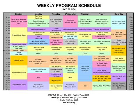 Weekly Program How To Create A Weekly Program Download This Weekly