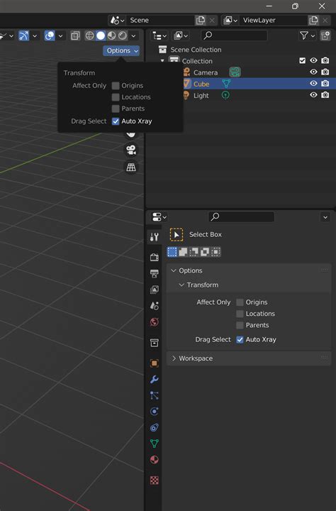 decoupling x ray and limit selection to visible 546 by lcas user