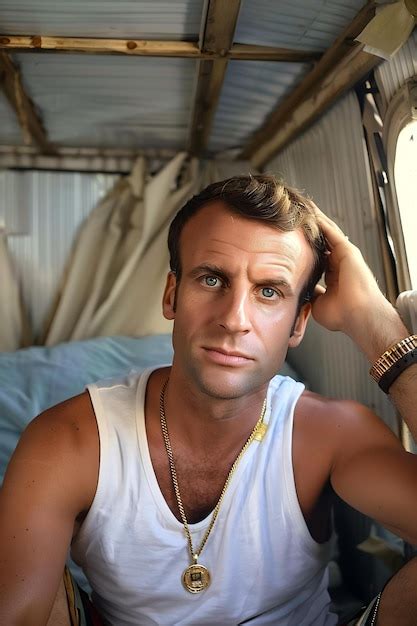 A Man With A Watch On His Left Wrist Is Wearing A White Tank Top Premium Ai Generated Image