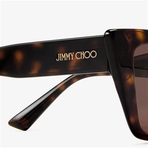 Haley Brown Havana Cat Eye Sunglasses Jimmy Choo Au