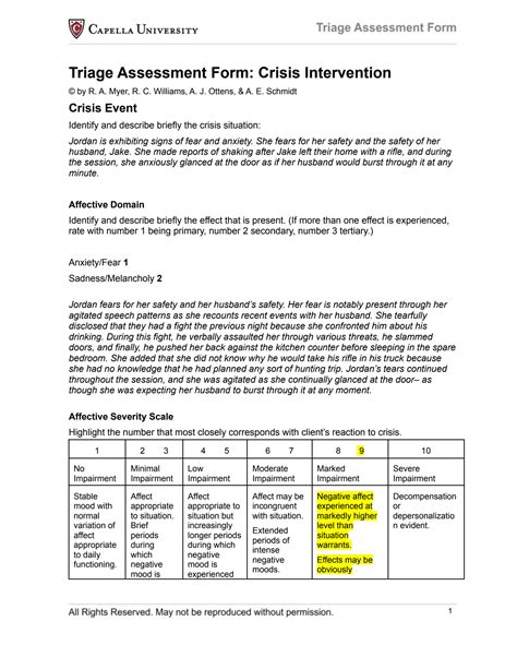 Solution Triage Assessment Form Jordan Studypool