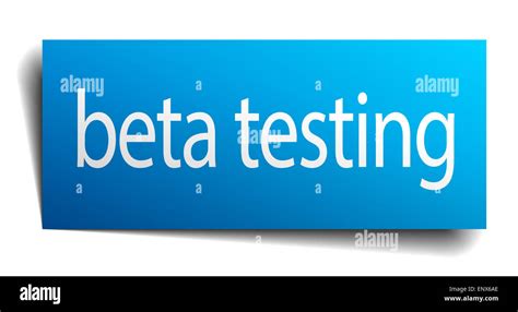 Beta Testing Blue Paper Sign Isolated On White Stock Photo Alamy