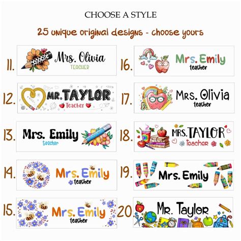 Custom Teacher Name Plate Personalized Acrylic Desk Sign Unique