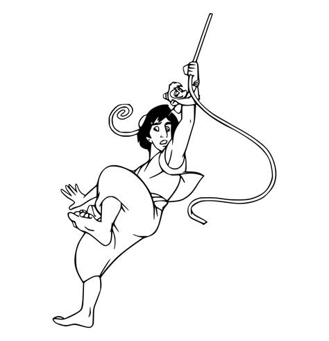 Aladin I Abu Skaču Bojanje Coloringlib