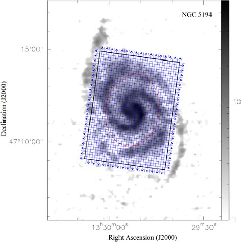 On The Fly Mapping Strategy For Ngc 5194 The Gray Scale Map Shows The Download Scientific